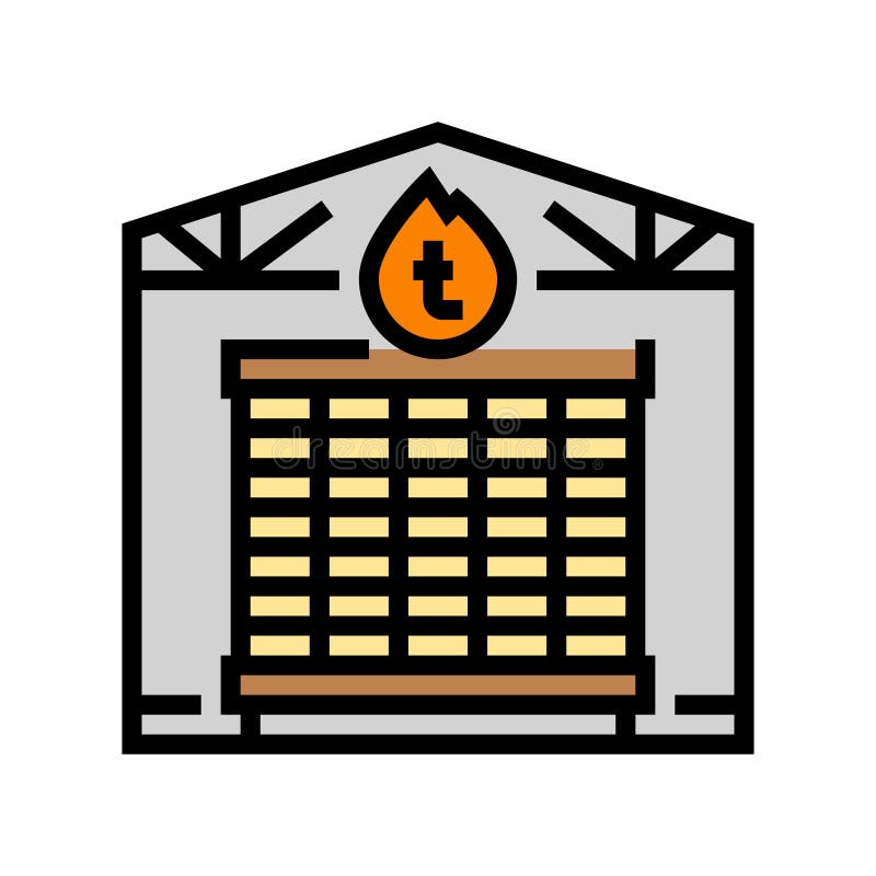 Lumber Drying Process Color Icon Vector Illustration Stock Vector ...