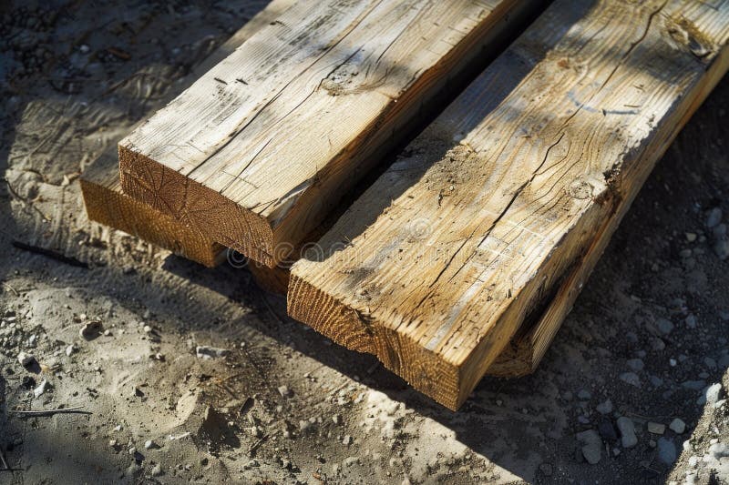 Lumber Pallet with Stacked Boards Stock Image - Image of construction ...