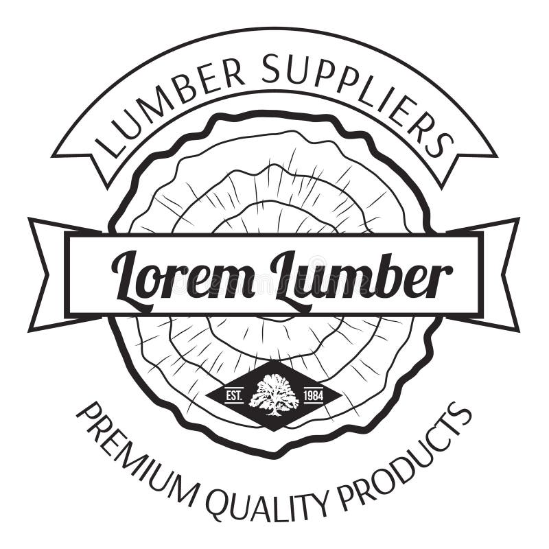 Lumber Shop Vintage Logo, Emblem with Axes Stock Vector - Illustration ...