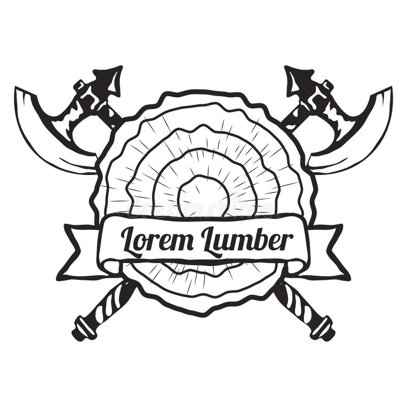 Lumber Shop Label Design Elements Vector Stock Vector - Illustration of ...