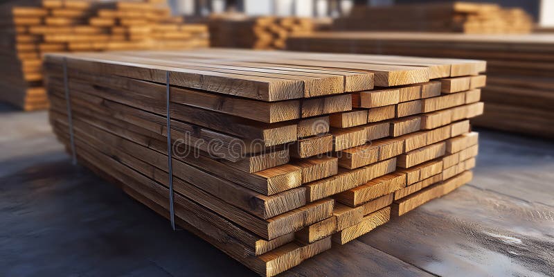 Lumber Stack Wood Boards Timber Construction Material Stock ...