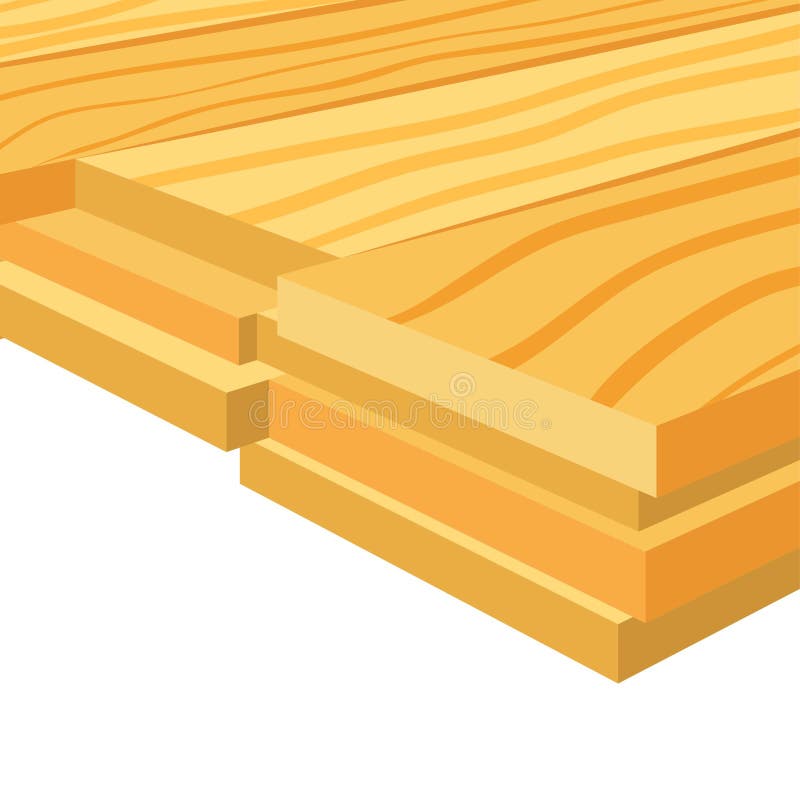 Lumber (timber), Stack of Wooden Planks (bars), Stock Illustration ...