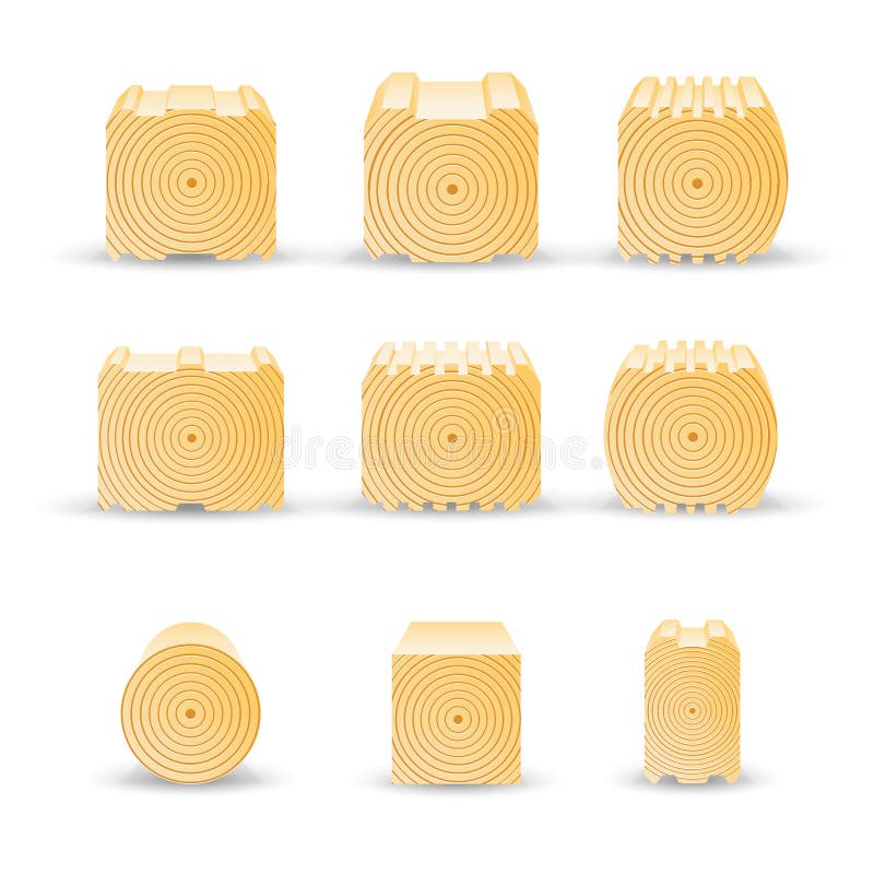 Lumber wooden beams stock vector. Illustration of material - 71816221