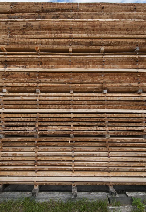 Lumber yard, wooden boards stock image. Image of fiber - 97808581
