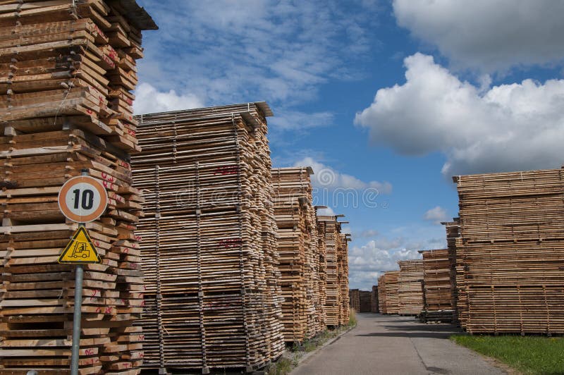 Lumber yard, wooden boards stock photo. Image of carpenter - 140303166