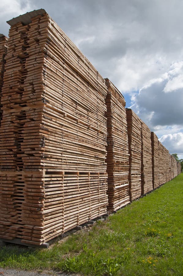 Lumber yard, wooden boards stock image. Image of grunge - 97808583