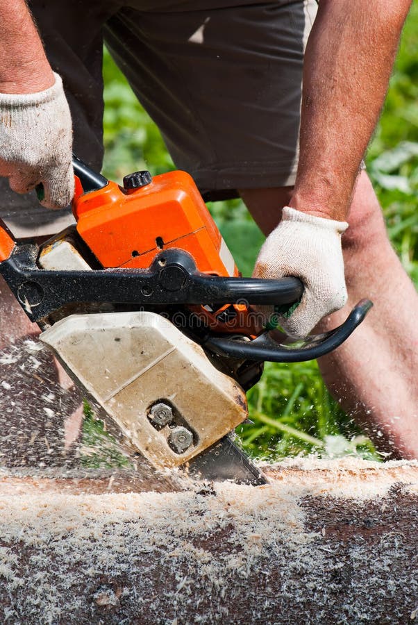 Lumberjack stock image. Image of equipment, orange, sharp - 15735619