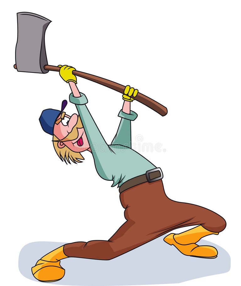 Man Cutting Wood Cartoon Stock Illustrations – 549 Man Cutting Wood ...