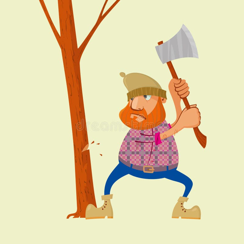 Man Cutting Wood Cartoon Stock Illustrations – 549 Man Cutting Wood ...