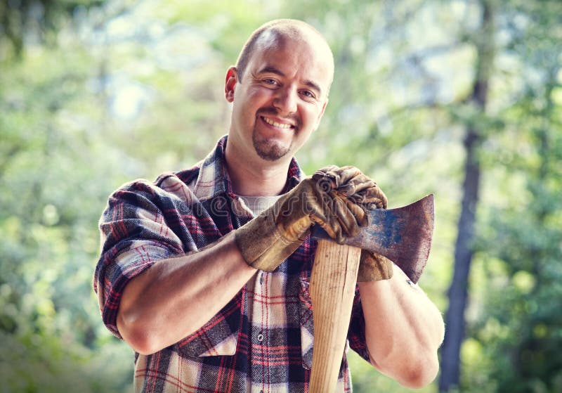 Lumberjack portrait stock photo. Image of male, farmer - 33361152