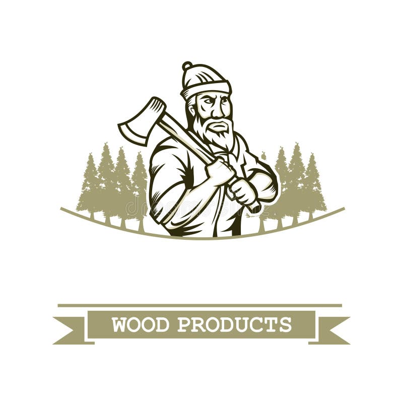 Lumberjack Logo , Woodcutter Logo Vector Stock Vector - Illustration of ...