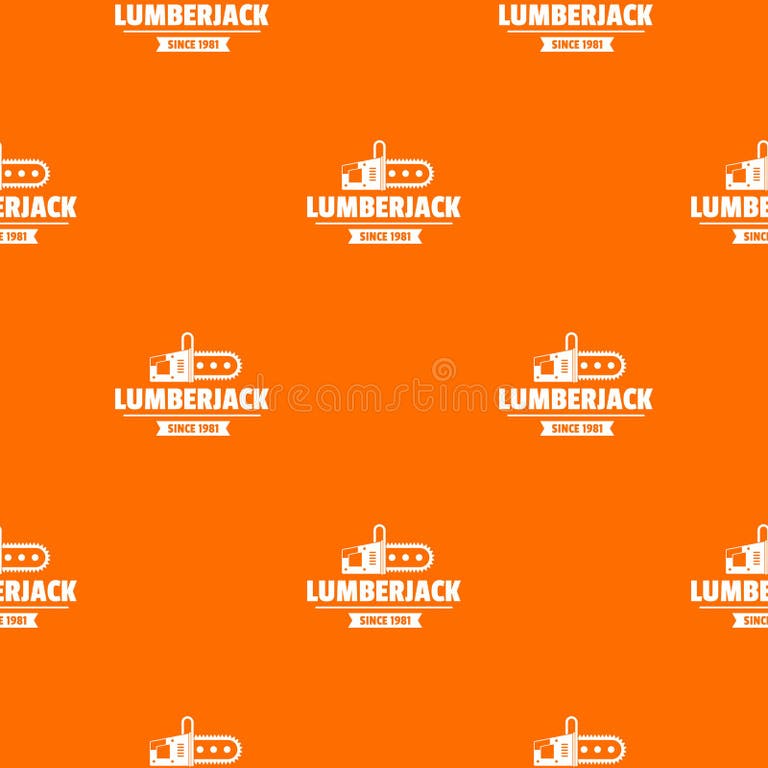 Lumberjack Pattern Vector Orange Stock Vector - Illustration of garage ...