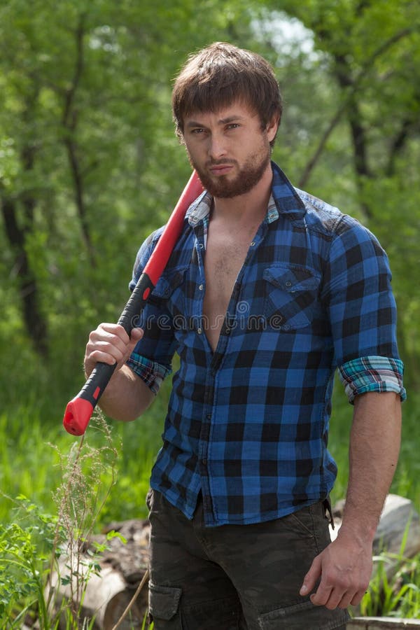 Lumberman stock photo. Image of posing, safety, workman - 97252776