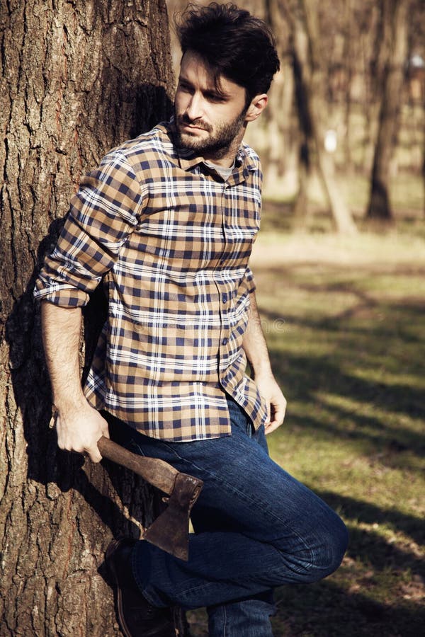 Lumberman stock photo. Image of fashion, male, strong - 40601082