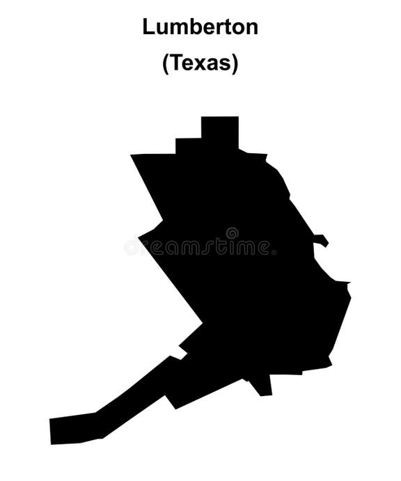 Lumberton outline map stock illustration. Illustration of shape - 357647185