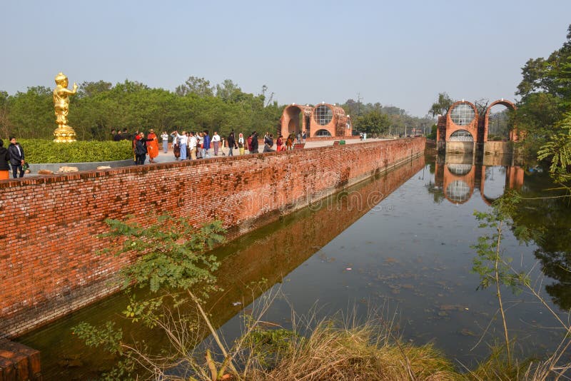 Canal of the Monastic Zone at Lumbini on Nepal Editorial Stock Photo ...