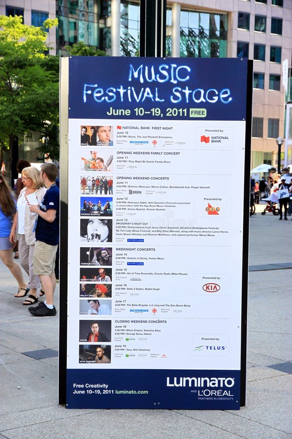 Luminato Festival Program editorial stock image. Image of people - 19969554