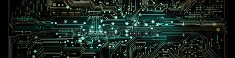 Luminescence Circuit Board Texture Background. Generative AI Stock ...