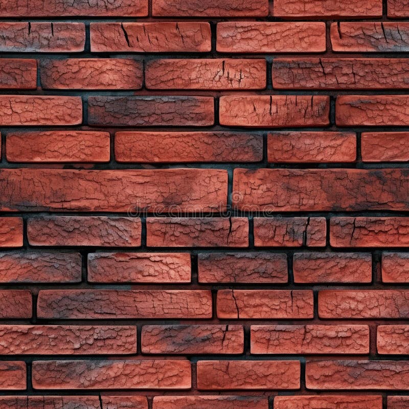 Luminescence Rough Red Brick Texture Backgroud. Generative AI Stock ...