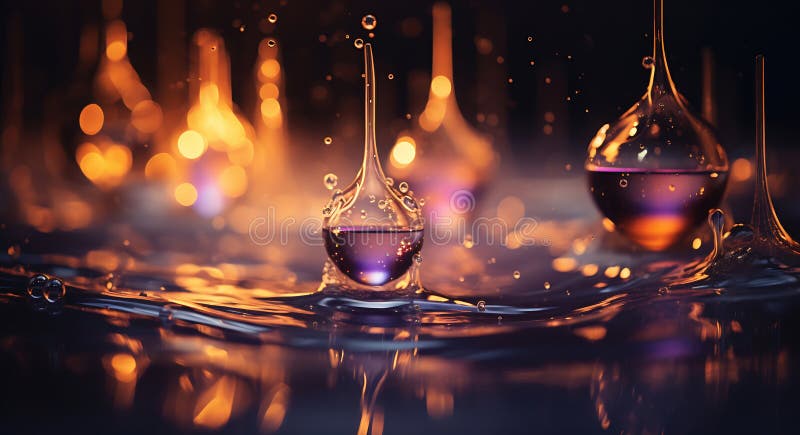Luminescent Liquid Orbs stock photo. Image of buoyancy - 310348470