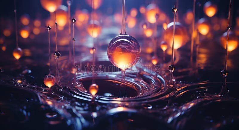 Luminescent Liquid Orbs stock photo. Image of fluidity - 310348496