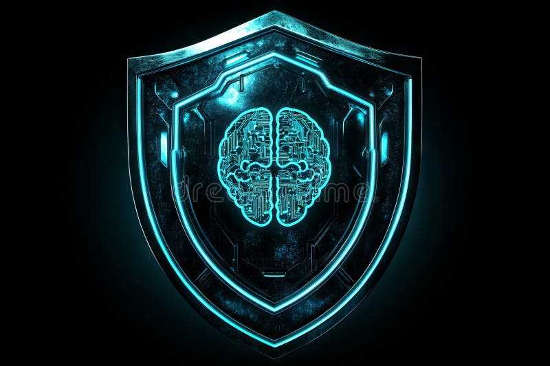 A Luminescent Neon Barrier Adorned with a Brain Graphic, Symbolizing ...