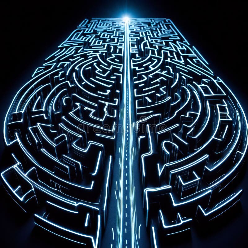 Luminogram Labyrinth Experiment with Luminography To Create an a Stock ...