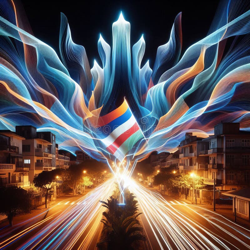 6 Luminogram Mauritius a Luminous Abstract Photograph Created by Stock ...