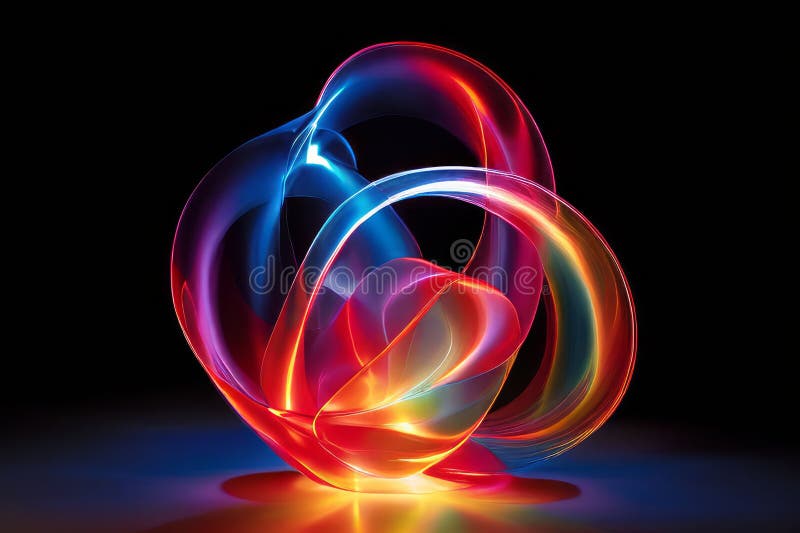 Luminogram Pulse Pulsing Light Patterns in Various Colors Creati Stock ...