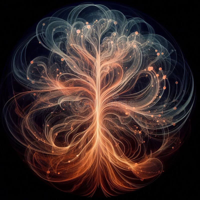 A Luminogram Style Image with Multiple Exposures Creating a Laye Stock ...