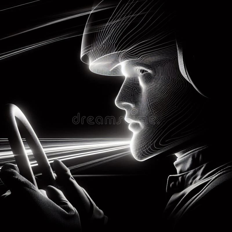 Luminogram Using Light Directly Onto Photographic Pape Stock Photo ...