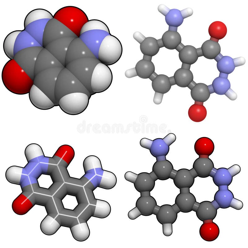 Luminol molecule stock illustration. Illustration of molecule - 24516830