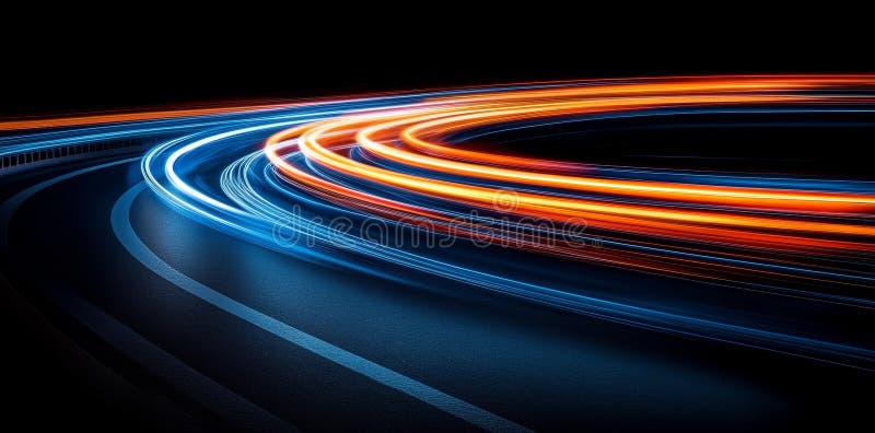 A Luminous, Abstract Energy Vortex in Dark Space, Filled with Vibrant ...