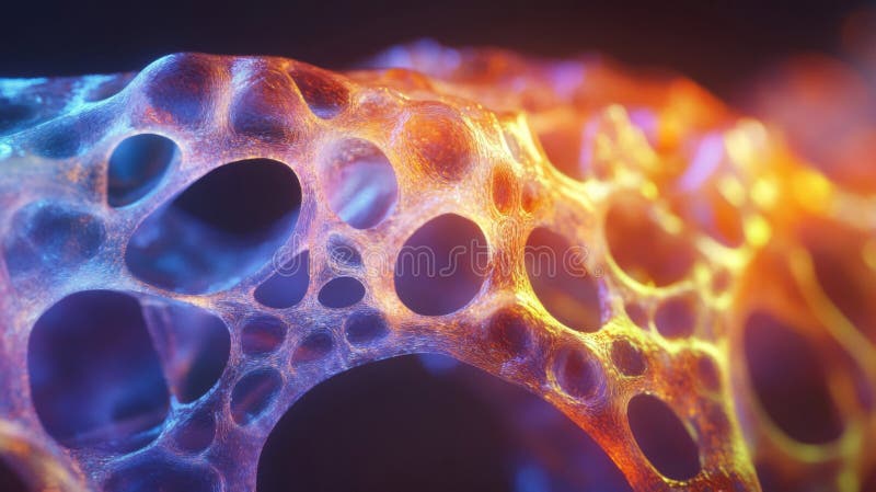 Luminous Abstract Network Structure with Vibrant Colors Stock ...