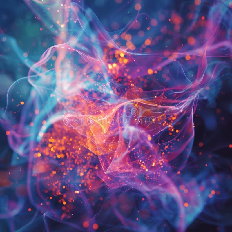 Luminous Abstract Particle Artwork Stock Image - Image of enigmatic ...