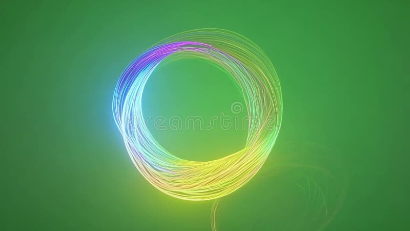 Luminous Arcs of Color Intertwining Creating a Dynamic Motion. Green ...