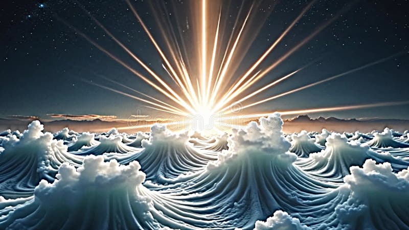 Luminous Beam Ripple Wave and Shower from Angstrom Burst Generative AI ...