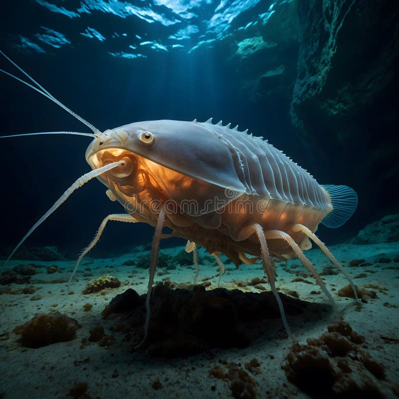 The Luminous Behemoths: Giant Triops of the Deep Caverns Stock Photo ...