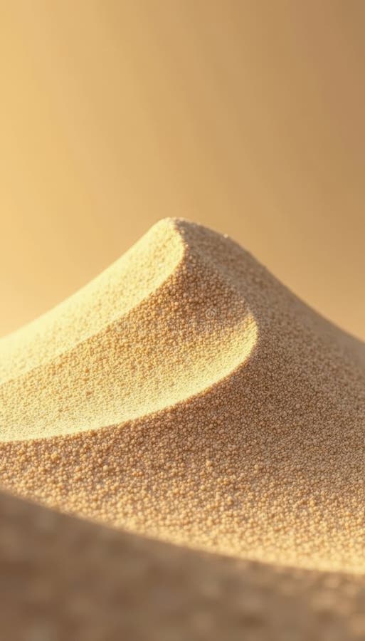 Luminous Beige Sand Mound, Sharp Edges, Smooth Surface , Beige, Geology ...