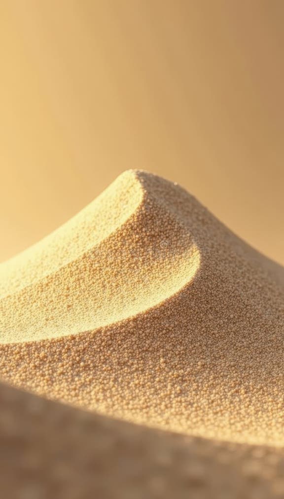 Luminous Beige Sand Mound, Sharp Edges, Smooth Surface , Beige, Geology ...