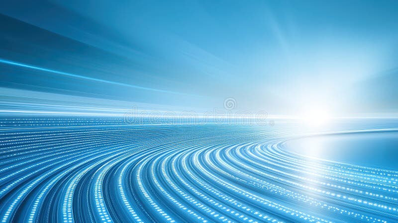 Luminous Blue Background with Abstract Light Effect, Ideal for Modern ...