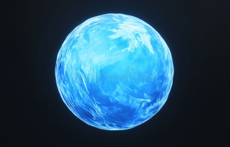 Luminous Blue Digital Sphere Interconnected Networks Stock Photos ...
