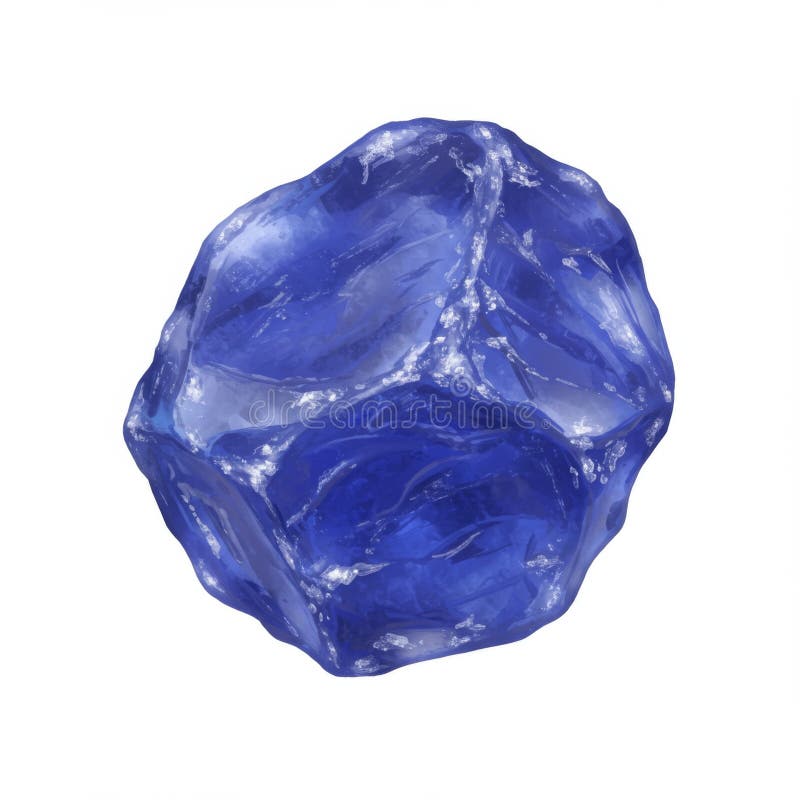 Luminous Blue Gemstone on White Background Stock Illustration ...