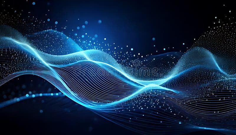 Luminous Blue Waves and Scattered Particles Flow Across a Dark Space ...