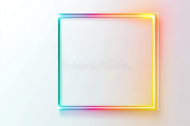 A Luminous Blue and Yellow Frame with a Neon Glow, Set Against a ...