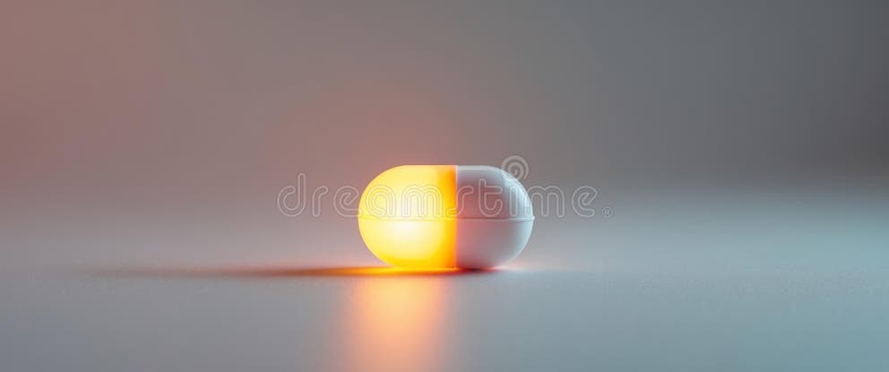 Luminous Capsule. Half Illuminated, Half White, a Striking Visual ...