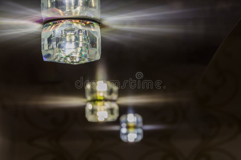 Luminous ceiling light. stock image. Image of detail - 109313953