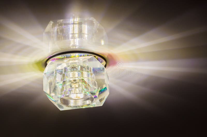 Luminous ceiling light. stock image. Image of detail - 109378713