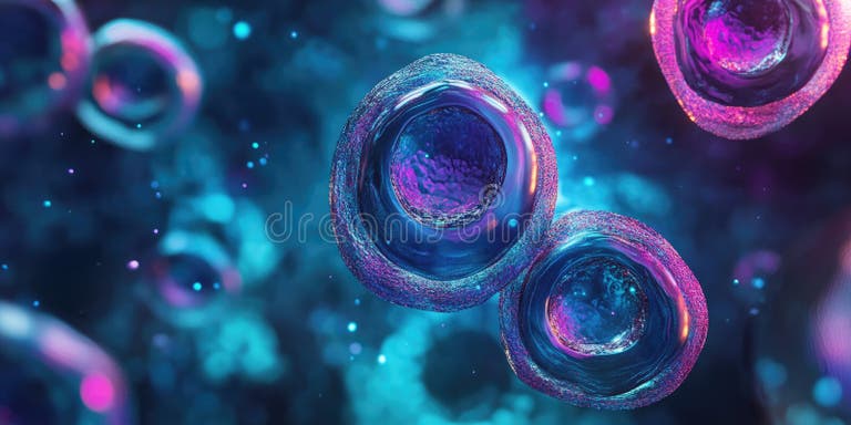 Luminous Cellular Network: Abstract Pattern of Interconnected, Glowing ...