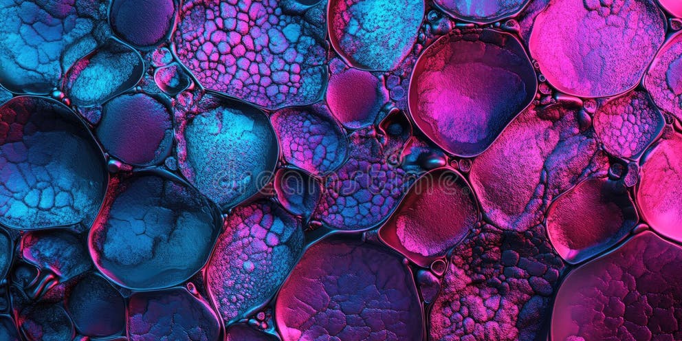 Luminous Cellular Network: Abstract Pattern of Interconnected, Glowing ...